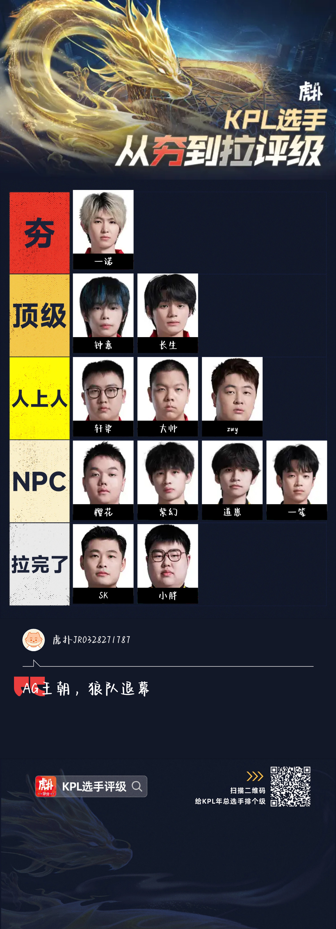 AG王朝，狼队退幕-王者荣耀丨KPL-虎扑社区